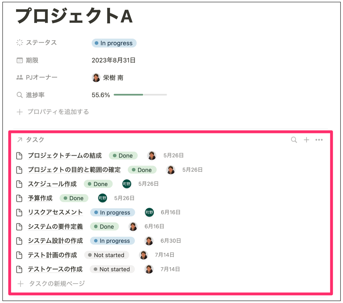 【Notion】リレーションプロパティのセクション表示を活用する | Nextmode Blog